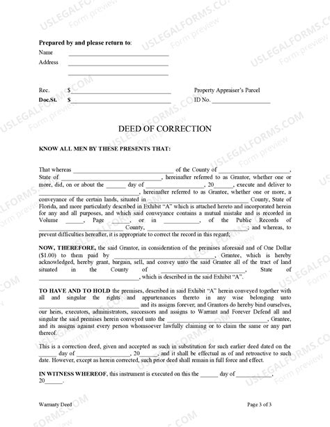 Corrective Warranty Deed Florida Sample At Nick Colon Blog