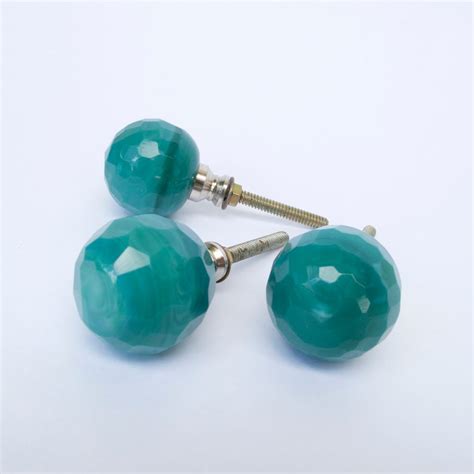 Mimi Knob Teal Glass Knob Cabinet Pull Cupboard Knob Etsy