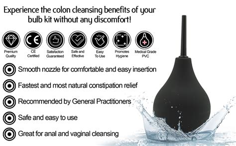 Premium Enema Bulb Douche Safe Comfortable Nozzle Silicone Enema Kit