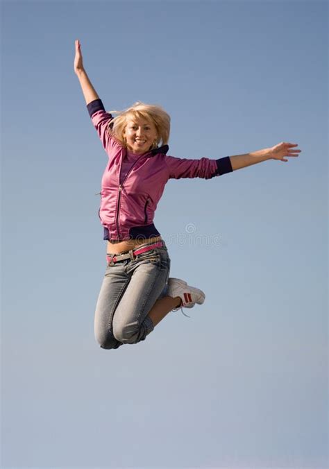 Flying Girl Stock Image Image Of Happy Strenght Sport 4006887