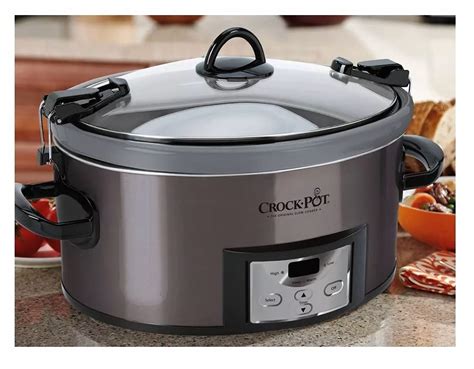 Crock Pot 7 Qt Nonstick Ceramic Coating Cook And Carry Programmable Easy