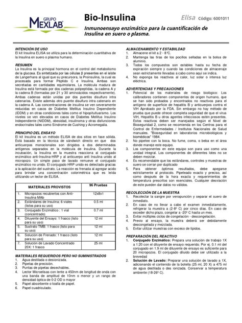 6001011 Insulina Pdf Elisa Insulina