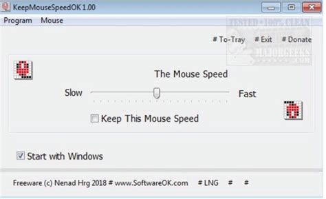 KeepMouseSpeedOK Helps Prevent Unwanted Mouse Pointer Changes And More MajorGeeks