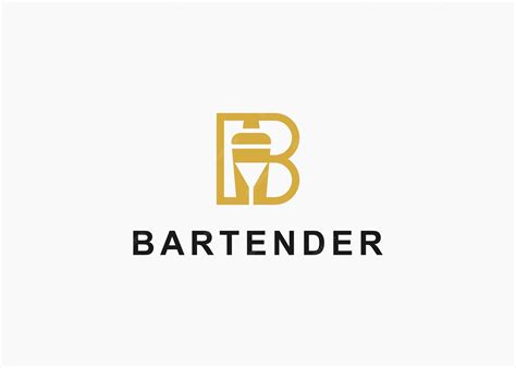 Premium Vector Bartender Logo Design Vector Silhouette Illustration
