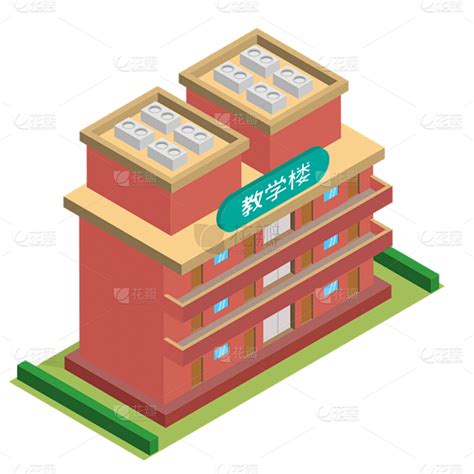 矢量 25d 学校建筑元素