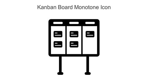kanban board monotone icon in powerpoint pptx png and editable eps