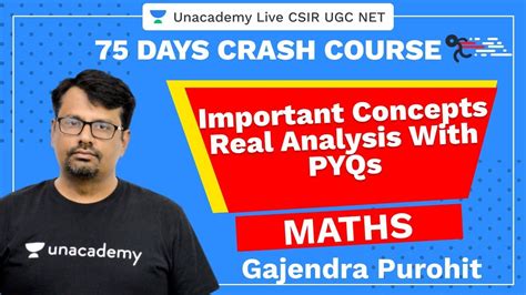 75 Days Csir Ugc Net Crash Course Important Concepts Real Analysis