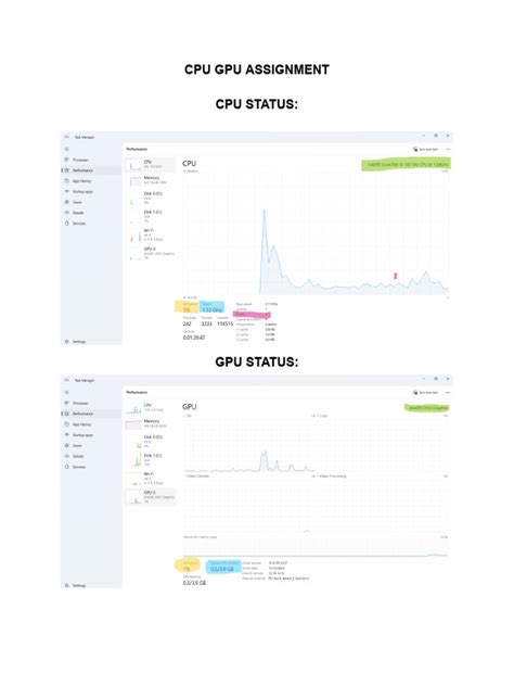 Cpu Gpu Assignment Pdf Graphics Processing Unit Central