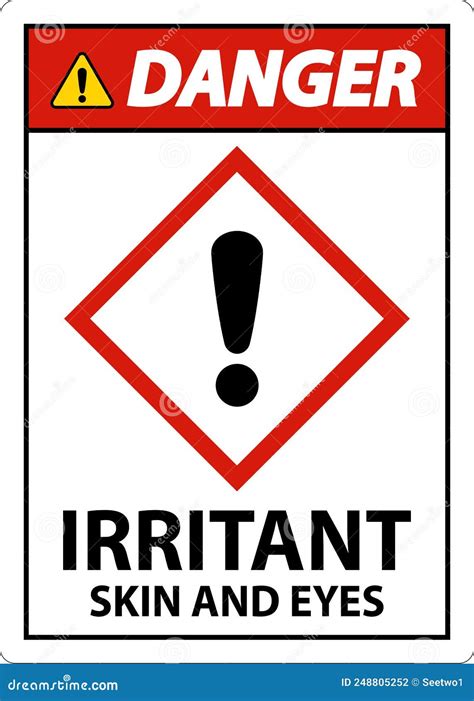 Danger Irritant Ghs Sign On White Background Stock Vector