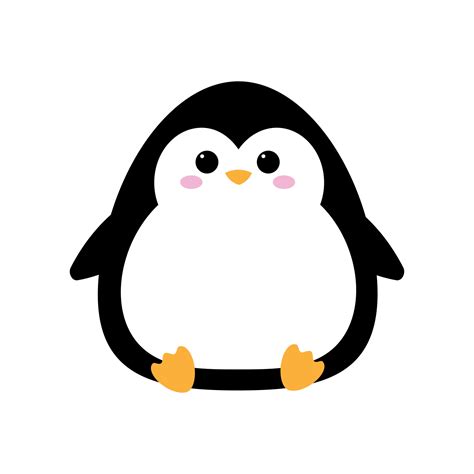 Cartoon Cute Penguin Isolated On White Background 17198650 Vector Art At Vecteezy