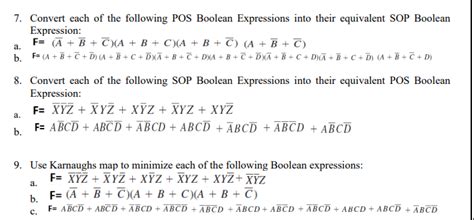 Solved A Convert Each Of The Following POS Boolean Chegg