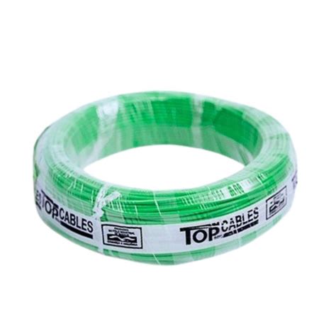 Cabo Elétrico 4 Mm Verde Peça Com 100 Metros Top Cables Oca Pisos E