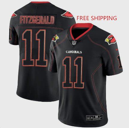 Mens Cardinals 11 Larry Fitzgerald Lights Out Black Lt Stitched Jersey