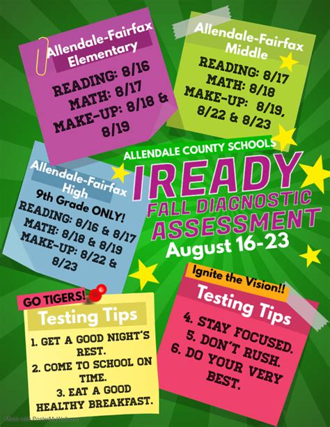 Iready Testing Week Allendale Fairfax Middle School
