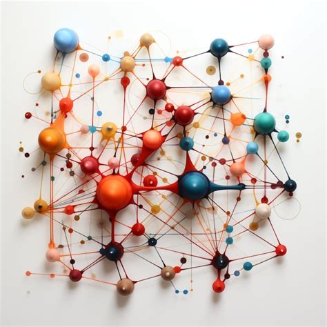 Premium Photo Colorful Network Graph Illustration Generative Ai