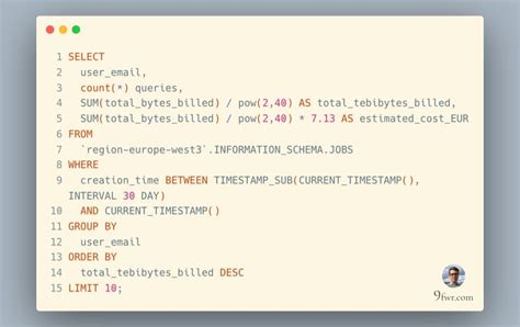 Bigquery Sql Datagovernance Thomas Handorf