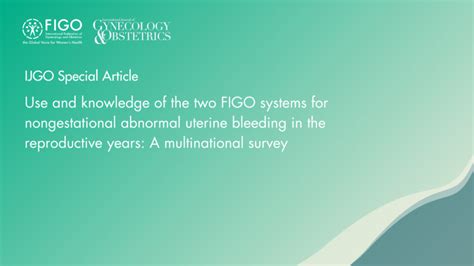 Understanding Global Impact Of Aub Classification Systems Figo