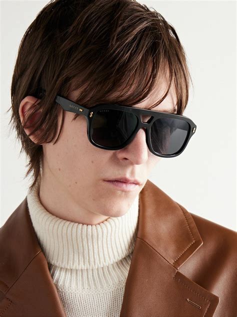 Gucci Eyewear Aviator Style Acetate Sunglasses Gucci