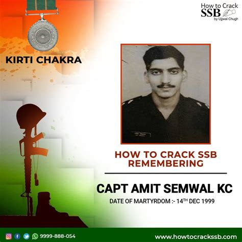 Captain Amit Semwal Kirti Chakra How To Crack Ssb