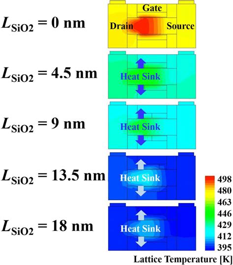 The Cross Sectional View Describing Distribution Of Lattice Temperature