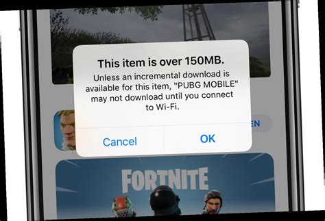 iphone not lettign download apps larger than 100mb twitter