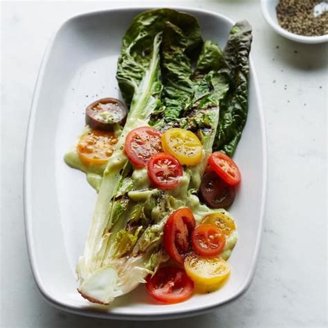 Grilled Romaine With Avocado Lime Dressing Punchfork