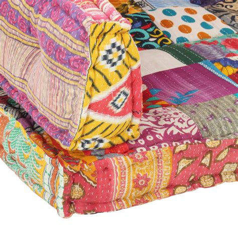 Vidaxl Pallet Sofa Cushion Multicolour Fabric Patchwork Au
