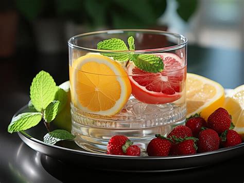 Premium Ai Image Fresh Fruit Cocktail Generative Ai