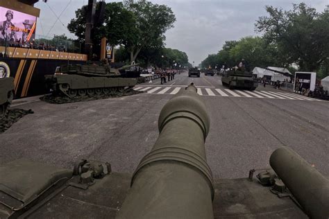 After Day Of Nationwide Protests Trumps Military Parade Rolls Through