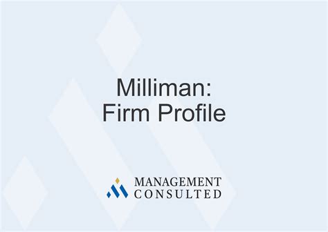 Milliman Firm Overview And Salary Data