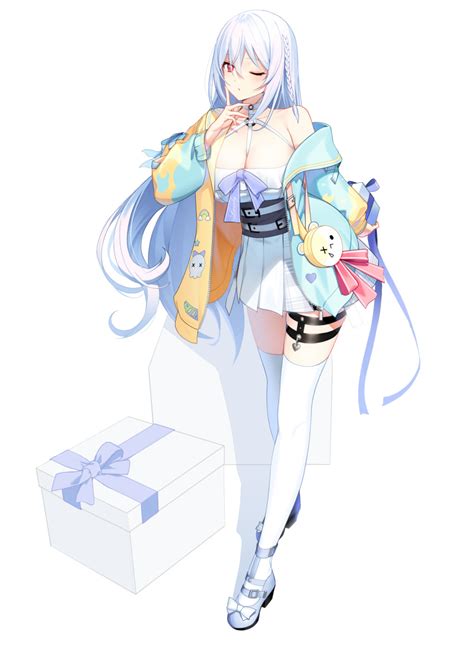 Mirae Closers Closers Highres Non Web Source Official Art Girl Bare Shoulders Belt