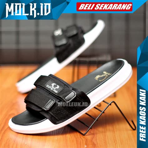 Jual Molk Sendal Slide Pria Kekinian Original Distro Sendal Cowok Murah Simple Trendy Masa Kini