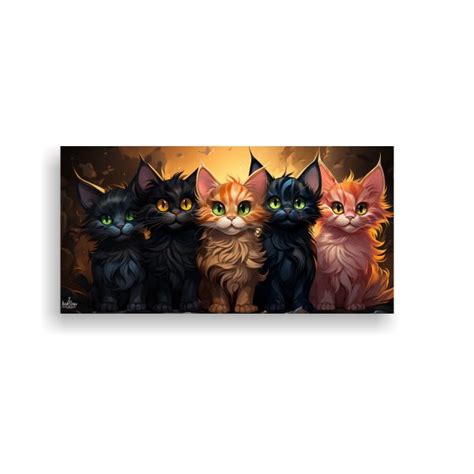Cuadro Decorativo De Gatos Con Detalles Intrincados ¡compra Ya
