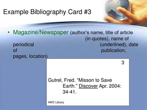 Ppt Bibliography And Note Cards Powerpoint Presentation Free