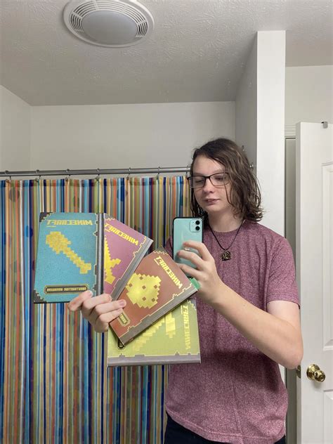 Chad Showing Off His Dope Collection Of Minecraft Books Go Dude