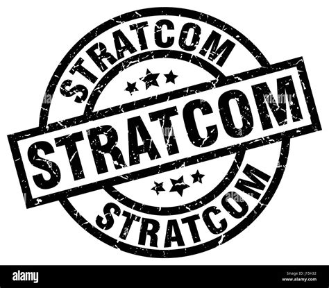 Stratcom Round Grunge Black Stamp Stock Vector Image And Art Alamy