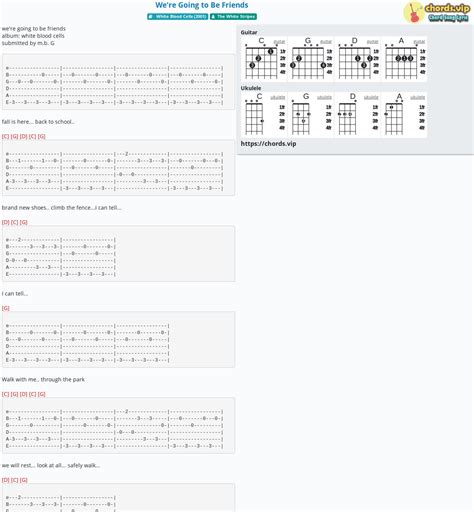 Chord Were Going To Be Friends Tab Song Lyric Sheet Guitar Ukulele Chordsvip