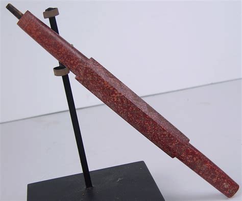 1890s Native American Plains Sioux Indian Carved Catlinite Pipestone Pipe Stem Antique