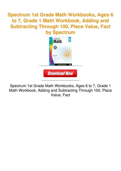 Ppt Spectrum 1st Grade Math Workbooks Ages 6 To 7 Grade 1 Math Ppt Spectrum 1st Grade Math Workbooks Ages 6 To 7 Grade 1 Math