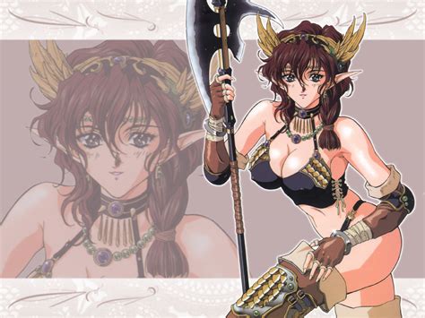 Yoshizane Akihiro 1girl Black Eyes Braid Breasts Brown Gloves