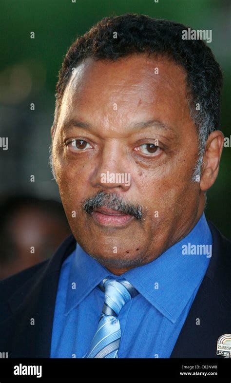 Civil Rights Activist Reverend Jesse Jackson Delivers A Public Address