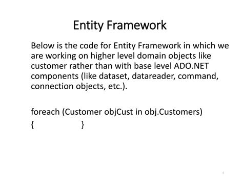 ppt simplify data access with entity framework in linq powerpoint