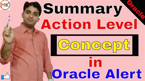 How To Use Summary Action Level In Oracle Alert Oracle Shooter Youtube