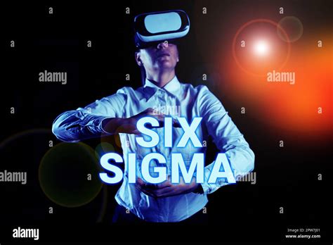 Hand Writing Sign Six Sigma Conceptual Photo Management Techniques To
