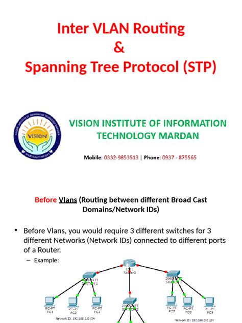 Lecture 27 Switching Inter Vlan Routing Spanning Tree Protocol Pdf Data Transmission