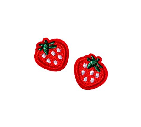 Mini Strawberry Patches 2x Teeny Tiny Kawaii Summer Fruit Etsy