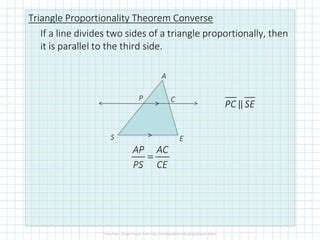 Triangle Proportionality Theorems PDF