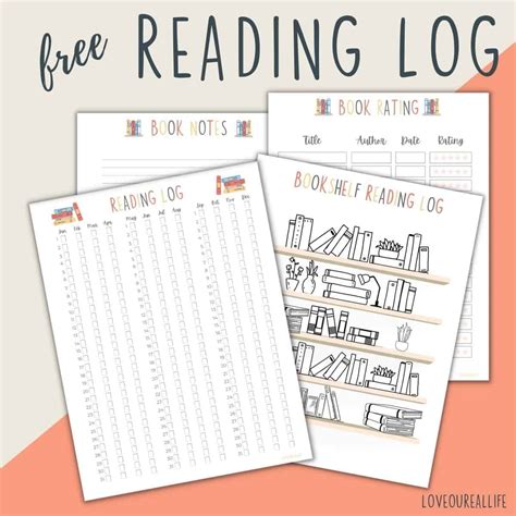 Free Printable Reading Tracker Reading Log Template ⋆ Love Our Real Life