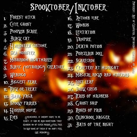 Inktober Alternatives Art Challenges For October Artofit