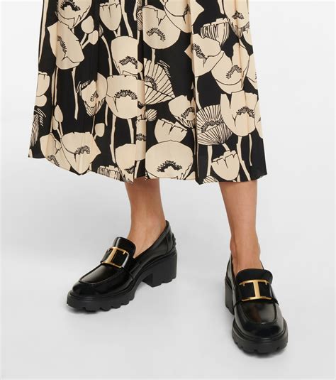 Tods Leather Platform Loafers Tods